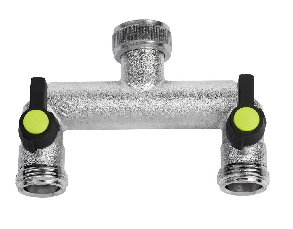 Brass 2 Way Garden Tap Adaptor | Access Garden Products
