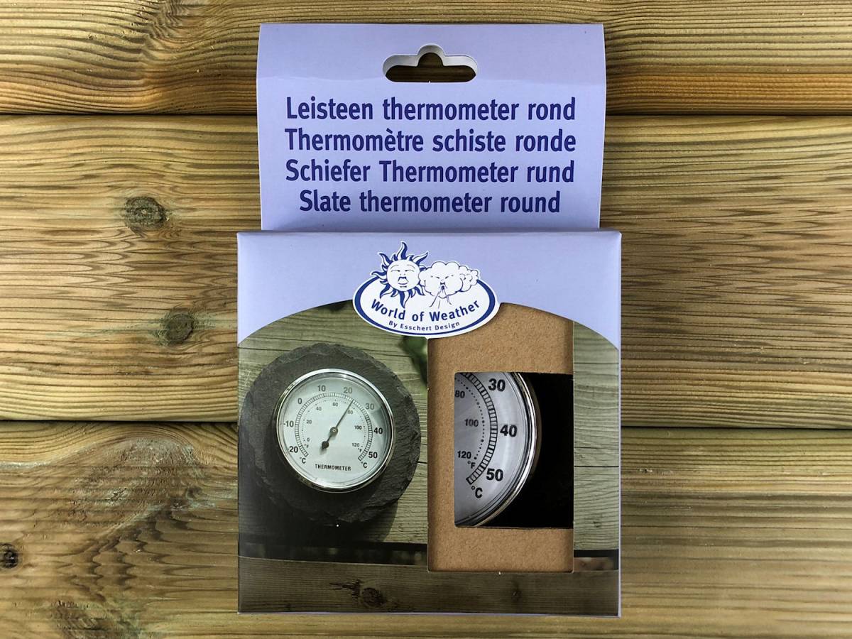 SECONDS - Small Round Slate Thermometer | Access Garden Products