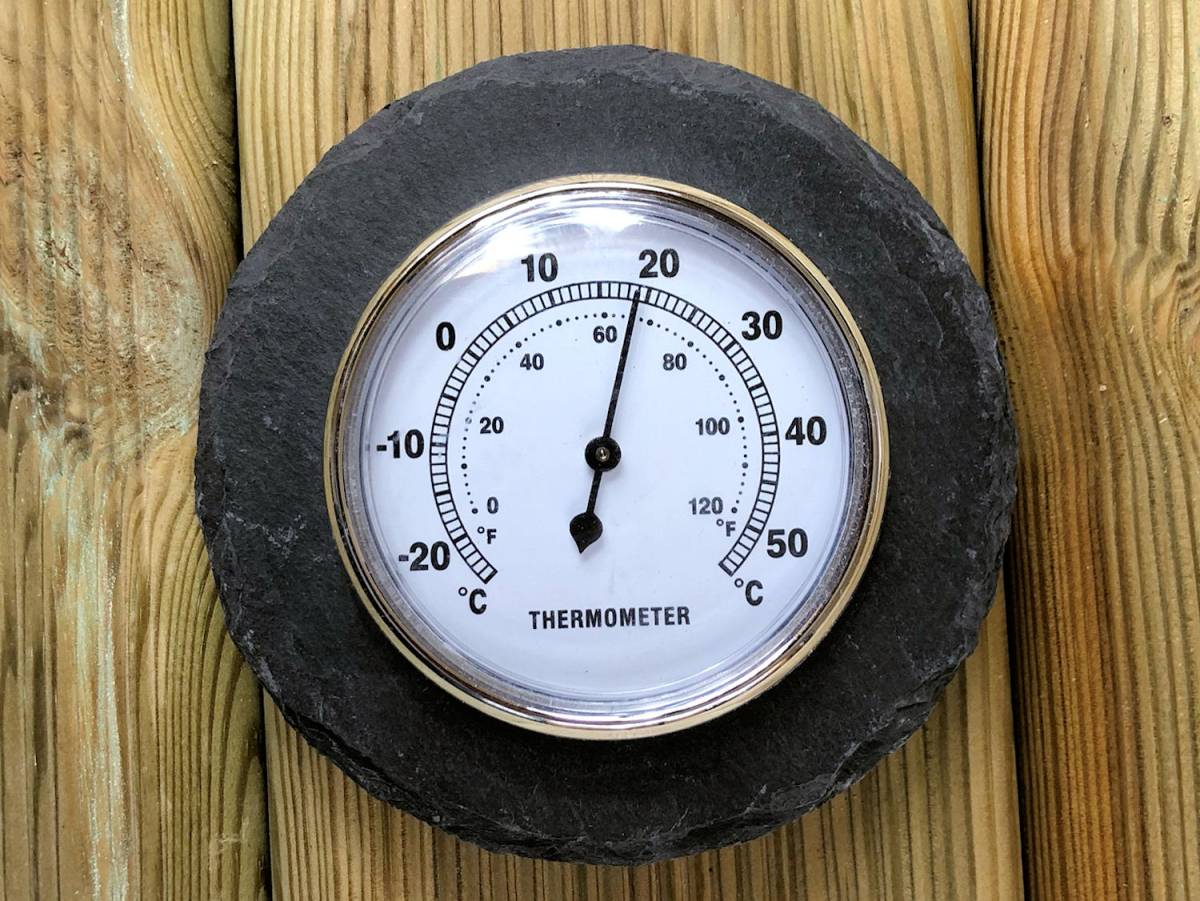 SECONDS - Small Round Slate Thermometer | Access Garden Products